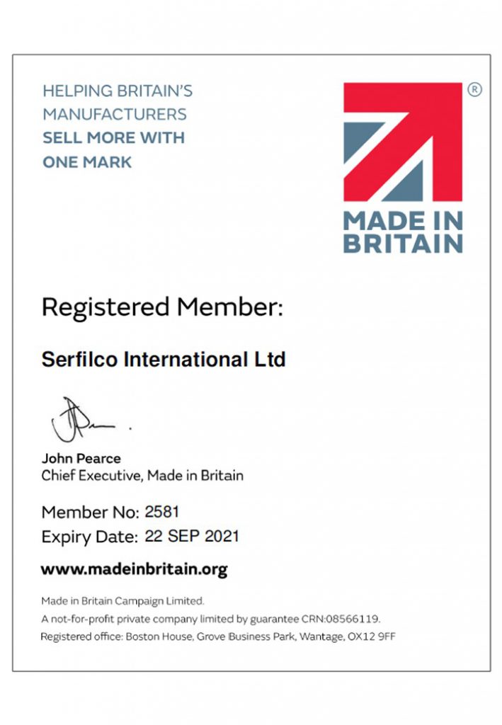 Proudly Made in Britain – Serfilco